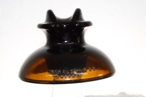 VINTAGE AMBER INSULATOR KIMBLE 820 | eBay