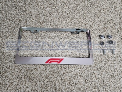 F1 Red Chrome Stainless Steel US/Canada License Plate Frame | eBay