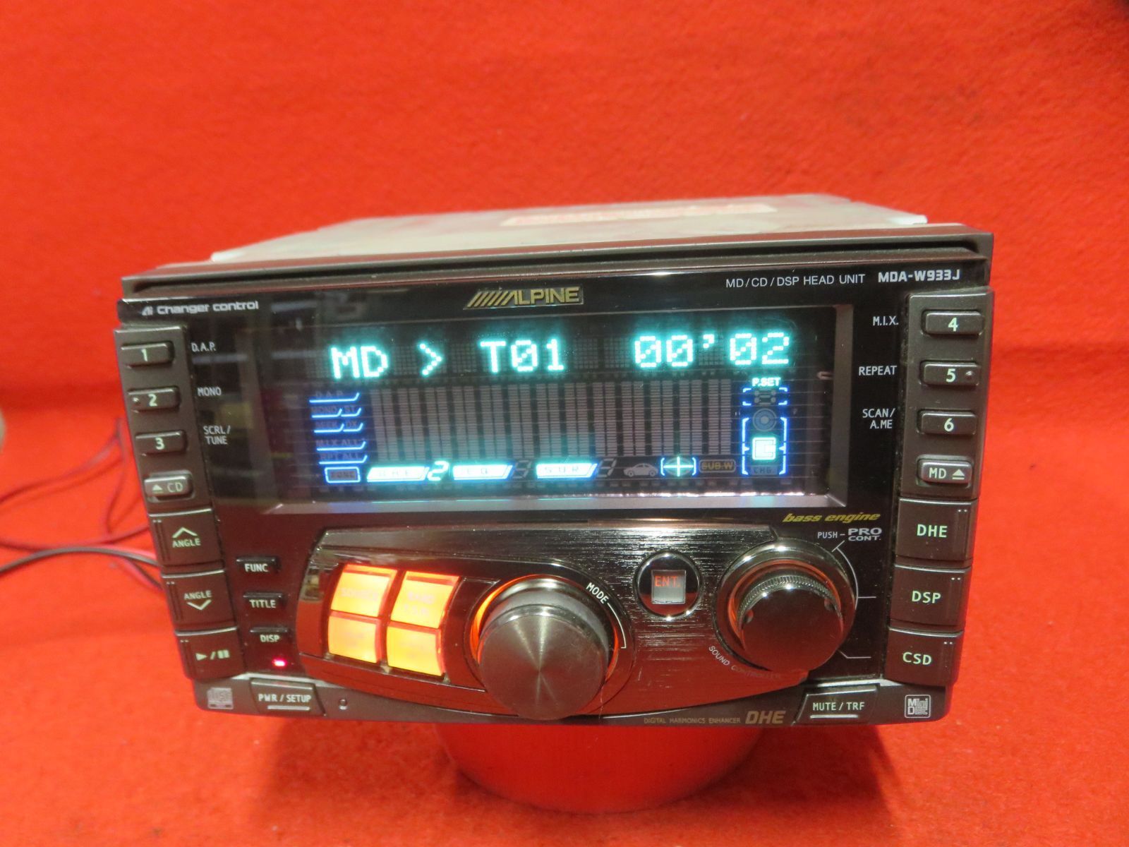 ALPINE MDA-W933J CD MD PLAYER AUX CAR AUDIO DECK Working Confirmed | eBay