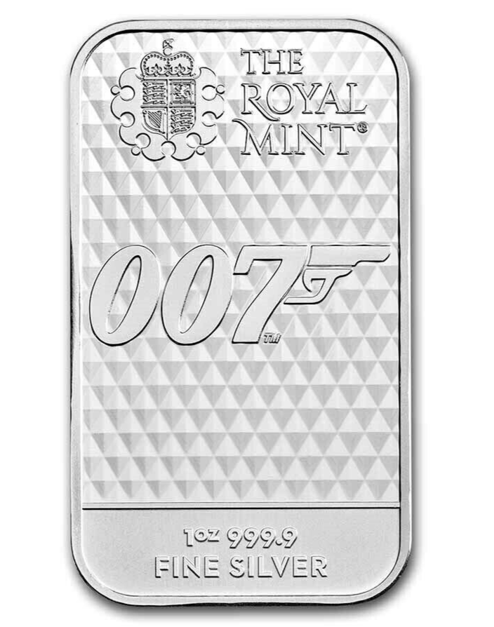 007 James Bond ~ 1 oz 9999 Silver Bar ~ Diamonds Are Forever ~ The ...