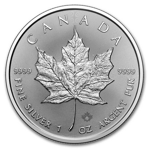 Tube of 25 x 1 oz New 2025 Maple Leaf .9999 Silver Coin BU - Royal ...