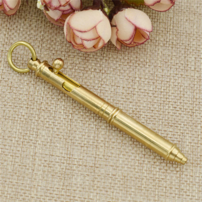 Mini Handmade Brass Pen Tactical Self Defense Pen UNICASE Stationery ...