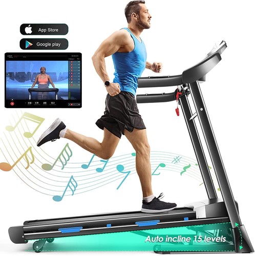Treadmill 3.25HP Folding Running Machine Home Cardio Exercise with Auto ...