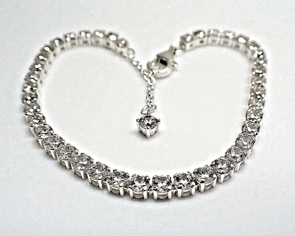 Authentic Pandora #591469C01-18cm Sparkling Tennis Bracelet with Clear ...