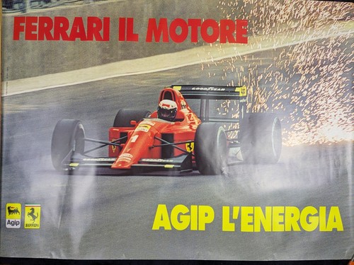 Vintage Ferrari Formula 1 Poster 19" x 26.5" Agip | eBay