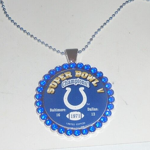 Vintage 1971 Super Bowl V BALTIMORE COLTS Champions Game Lucky Chain ...
