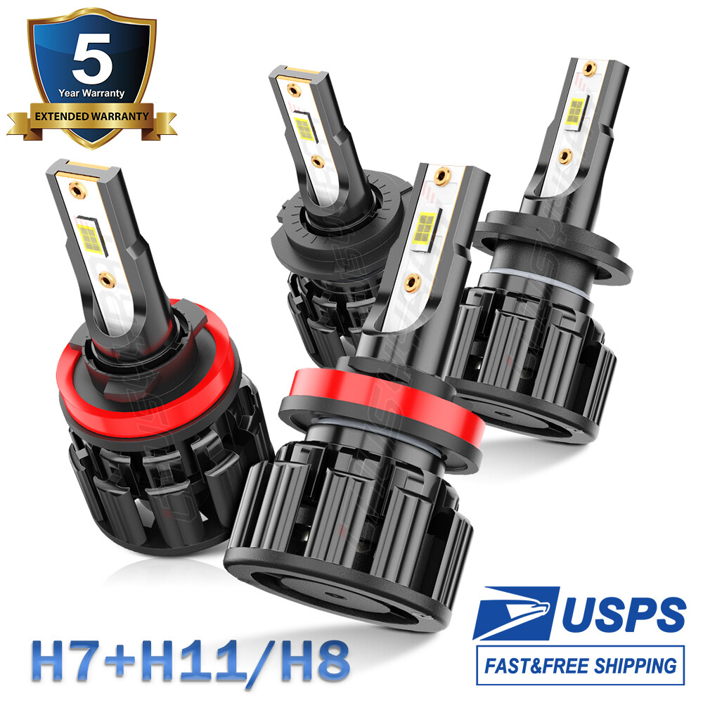 6000K LED Headlights Bulbs Kit For Land Rover LR2 LR4 2010 2011-2015 Hi ...