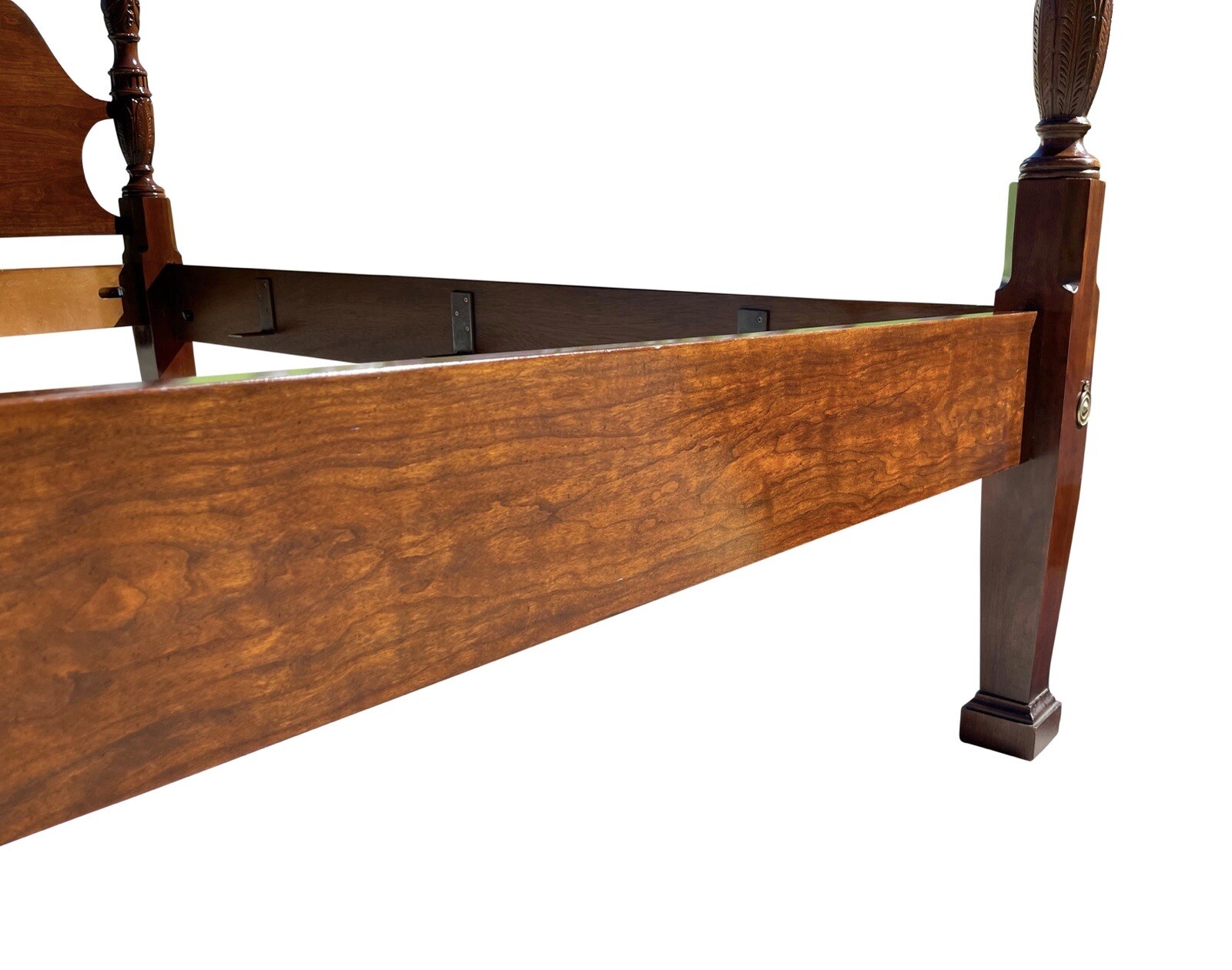 CHIPPENDALE STYLE QUEEN SIZE CHERRY RICE CARVED PLANTATION STYLE FOUR ...