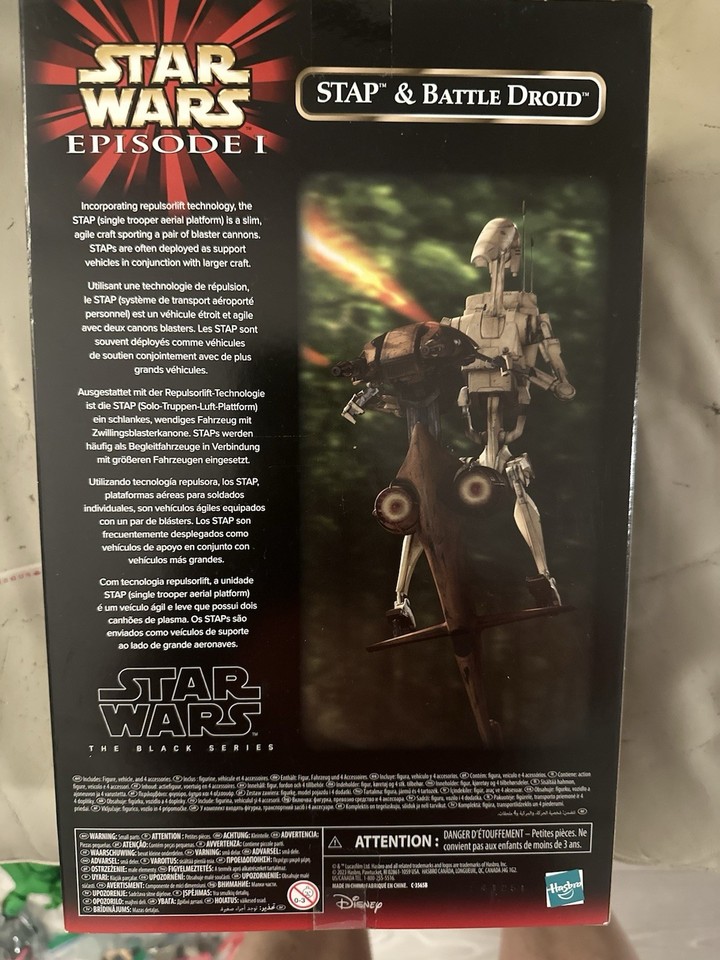 Star Wars The Black Series 6 Inch The Phantom Menace STAP & Battle ...