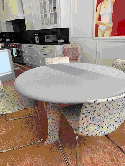 Poker Felt Table cover for 60" round elastic edge -Bridge or mahjong ...