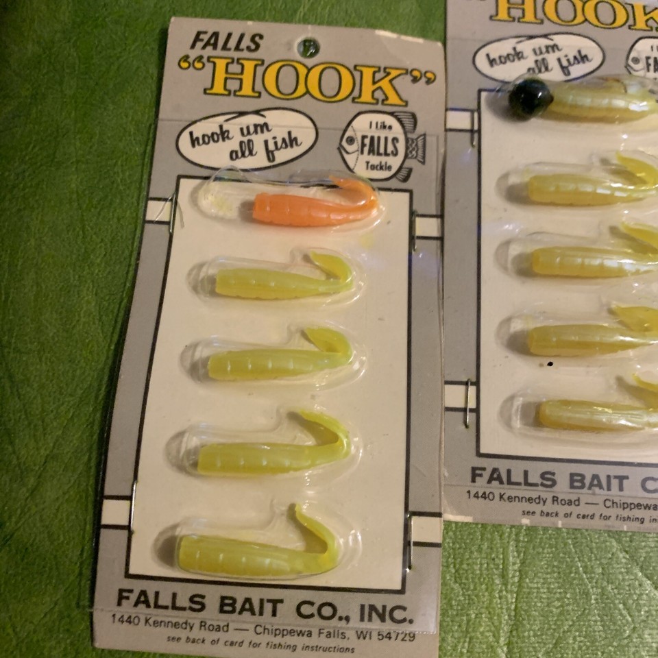 5 VINTAGE Fishing Tackle Wisconsin Falls Bait Company Hook Carded Lures Trout | eBay