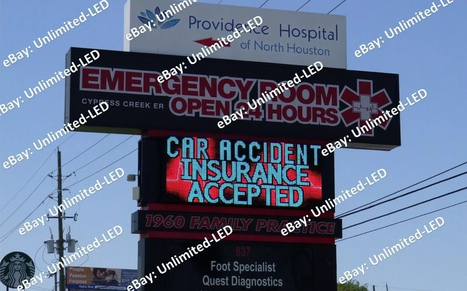 P6 4x8 FT Double-Sided LED Billboard Outdoor HD Full-Color Programmable ...