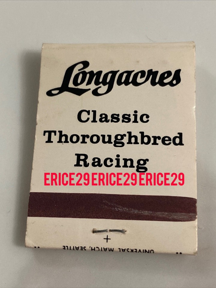 Longacres Thoroughbred Horse Racetrack Renton, Washington Matchbook | eBay