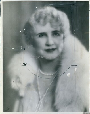 1929 Photo Mrs Mary Murchard Randolph Wife Jack Randolph White Fur ...