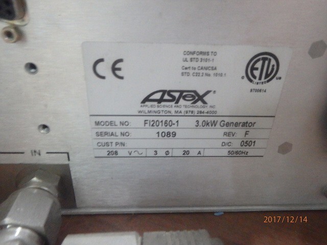 MKS ASTEX GENERAOTR FI20160-1 (+SMART MATCH SET: $15K) | eBay