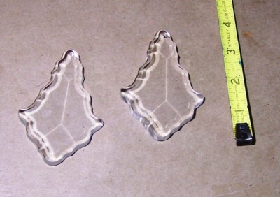 Lot of 2 Large 3-1/2" Vintage Chandelier Clear French Pendalogue NOS ...