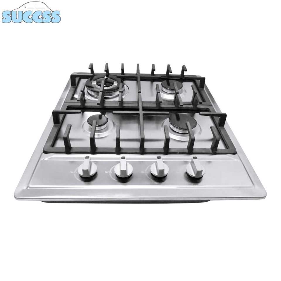 4 Burners Stove Top Built-In Gas Propane NG 23" Cooktop Cooking ...