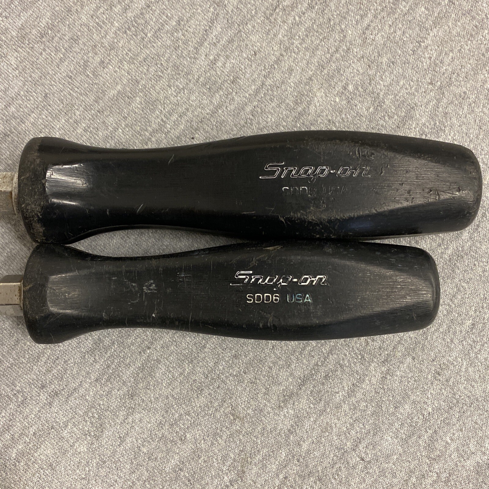 Snap on Sdd6 & Sdd8 Screwdrivers Slot Set of 2 Yellow Hard Handles for ...