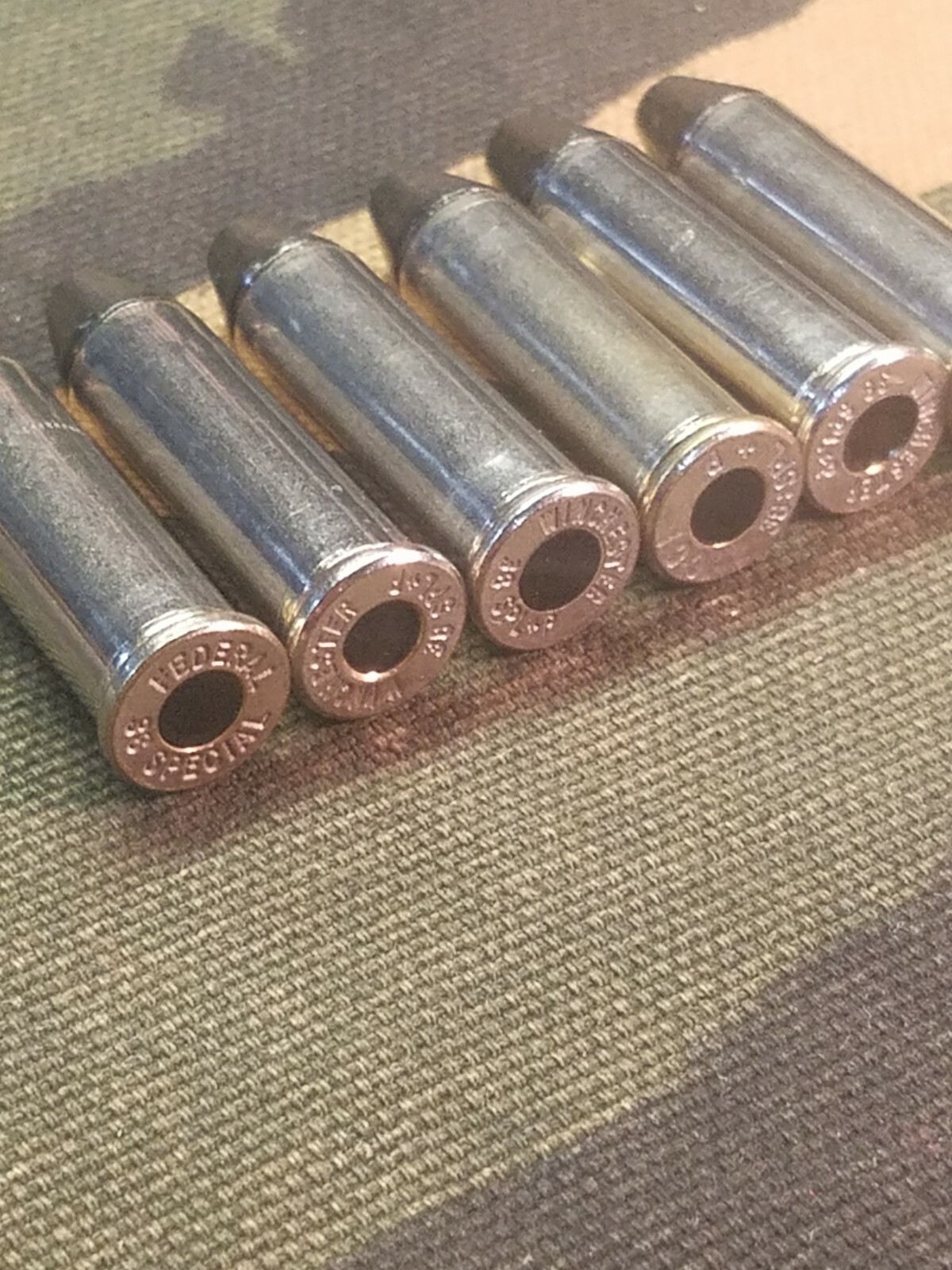 38 SPECIAL SNAP CAPS SET OF 6, BLACK AND NICKEL, REAL 125gr WEIGHT ...