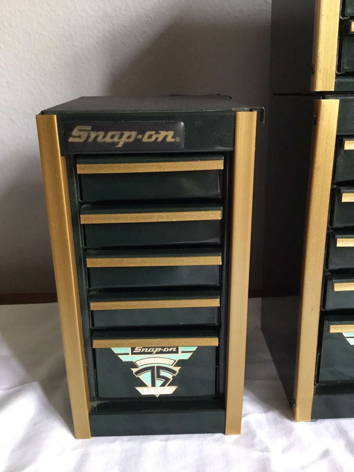 Snap-on 75th Anniversary Miniature Mini Chest Tool Box Green 4 Piece ...