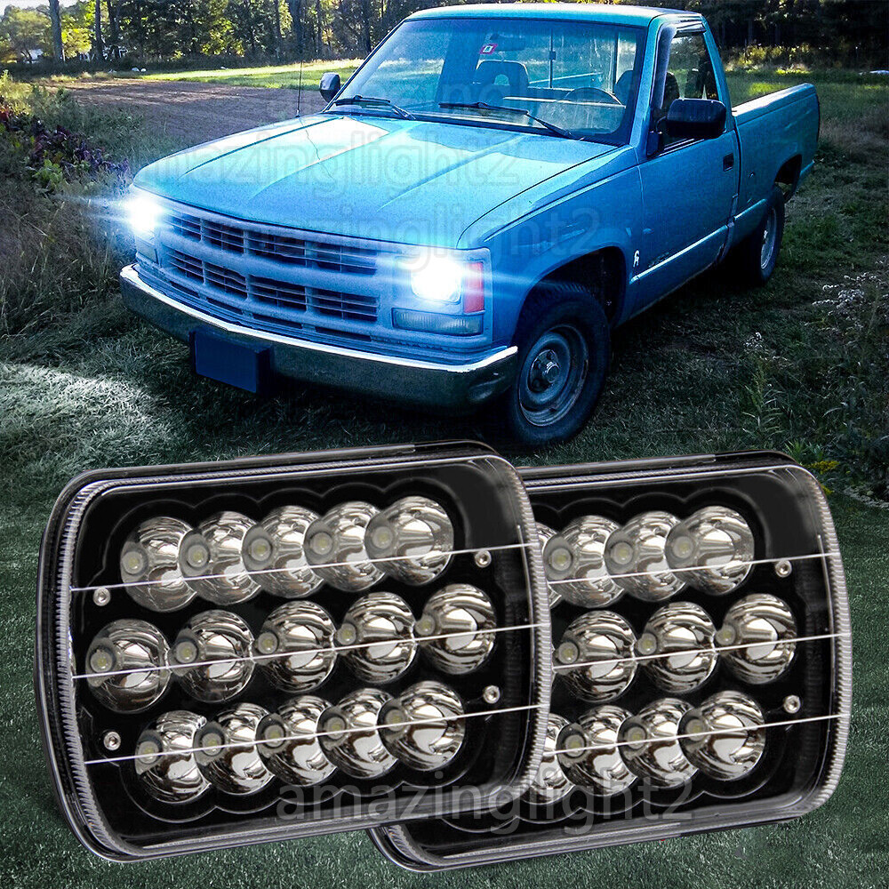 Pair 7x6" Led Headlights Hi/Lo Beam fit Chevy C1500 C2500 C3500 1990-1999 Truck | eBay