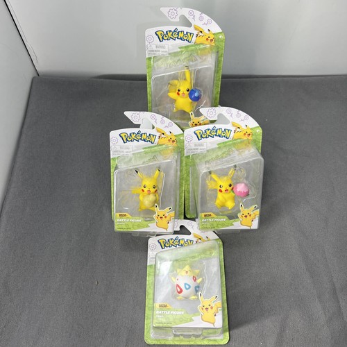 Pokemon EASTER SPRING Battle Figures PIKACHU TOGEPI Lot of 4 2024 NEW ...