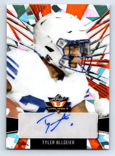 2022 Leaf Valiant Portrait Orange crystal/20 Tyler Allgeier #PA-TA1 ...