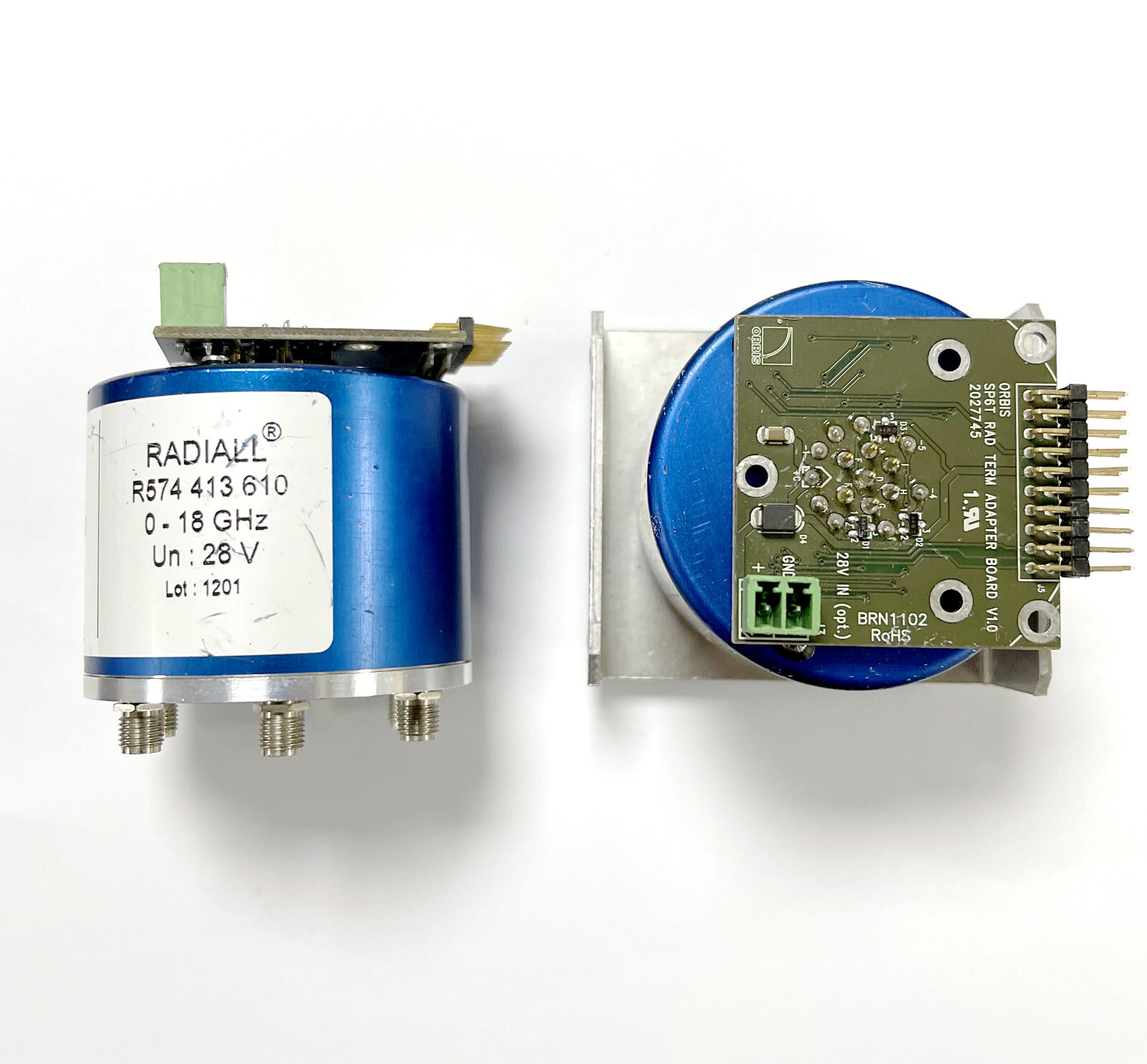 RADIALL R574413610 RF Coaxial Switch SP8T SMA18 NO28V PI DIOD ZC 18GHz ...