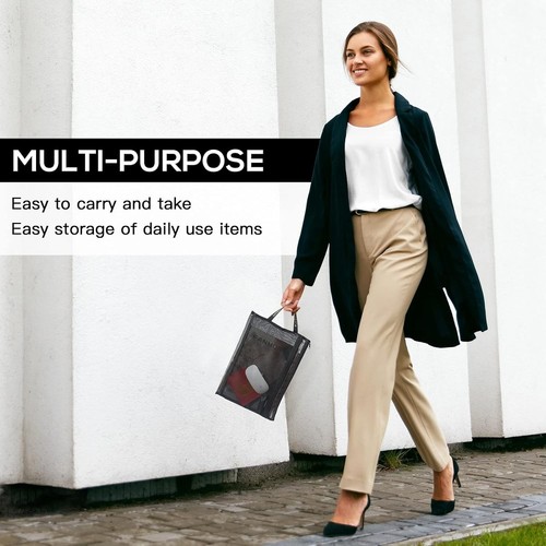 Mesh Zipper Pouch, Lightweight Nylon File Folders, A4 Double-layer | eBay