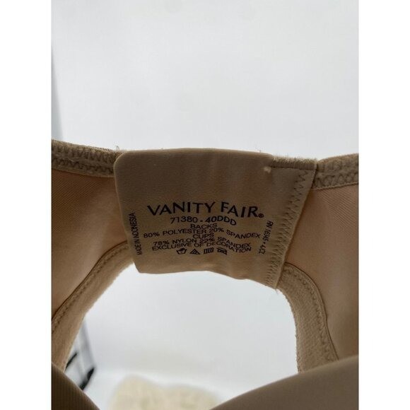 Vanity Fair Bra Size 40DDD Beauty Back Full-Figure Smoothing Wireless ...