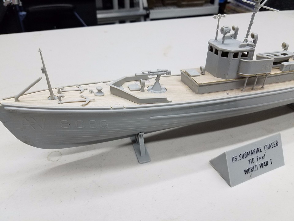 Wood Deck for 1/74 WWI Sub Chaser (fits Glencoe/Ringo) by Scaledecks ...