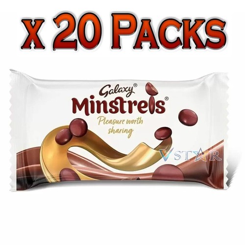 20 x Packs Of Galaxy Minstrels Chocolate Crisp Sugar Shell 42g Bags | eBay