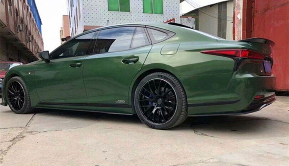 For Lexus LS500 2018-24 Carbon Fiber Side Skirt Splitters Diffuser Body ...