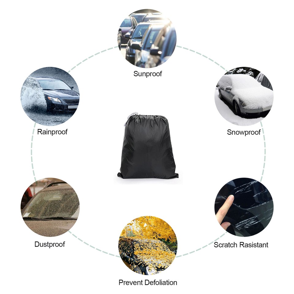 Outdoor UV Protection Inner Lining Full Car Cover Dust Water Proof For ...
