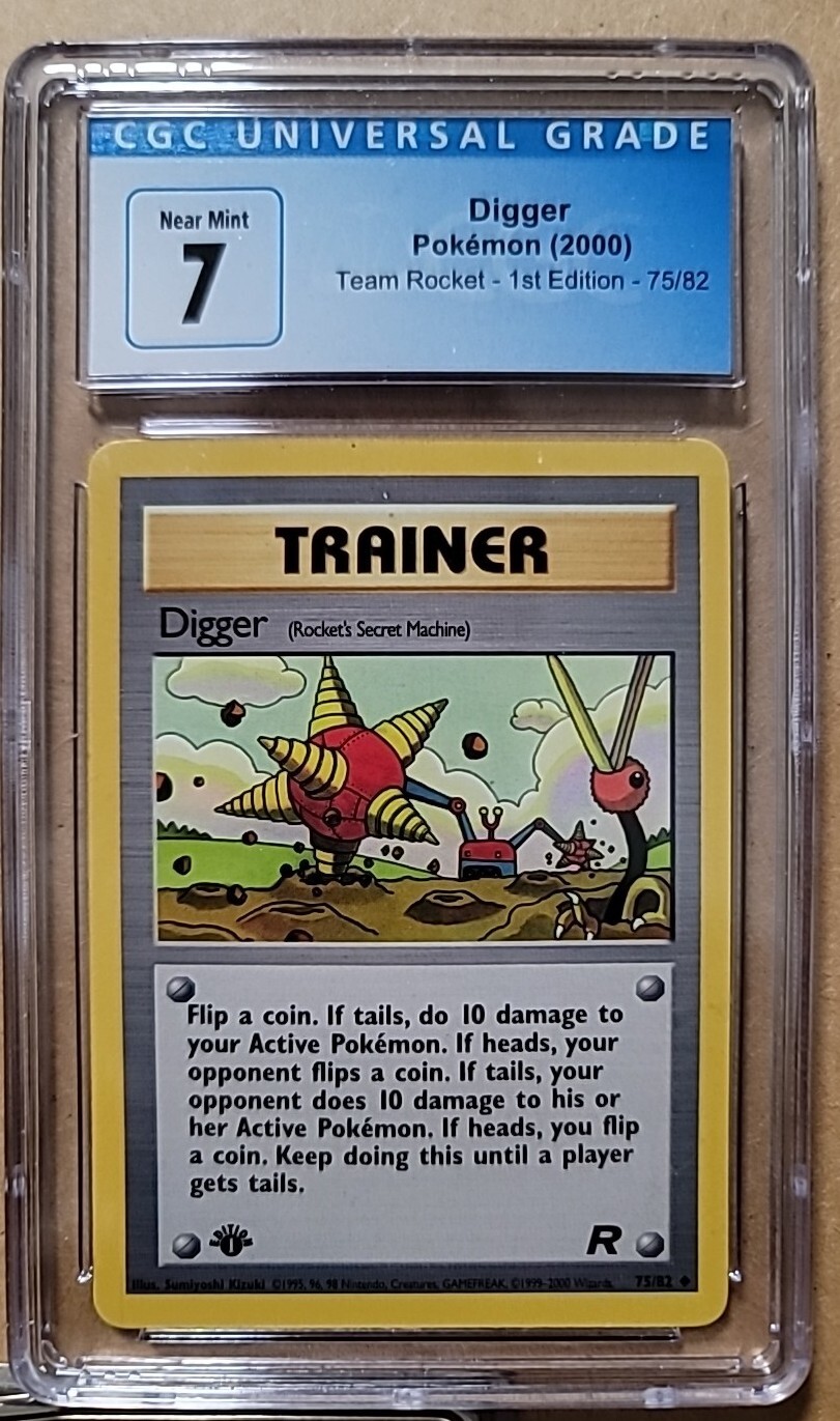 2000 Pokémon Team Rocket 1st Edition Digger 75/82 CGC 7 | eBay