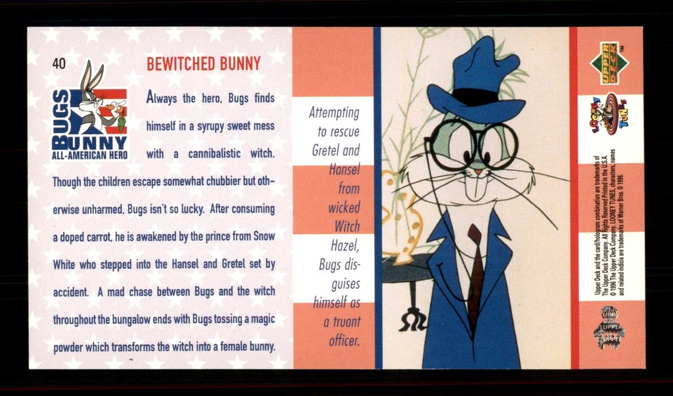 Bewitched Bunny 40 Looney Tunes 1995 Image Trading Card TCG | eBay