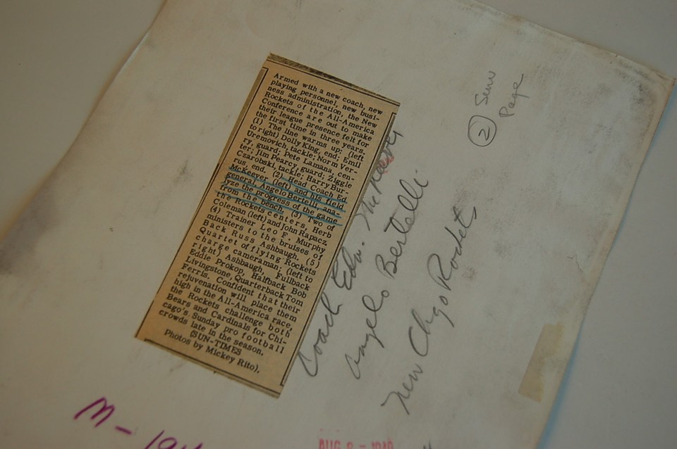 1948 Bertelli, McKeever Chicago Rockets Football Photo - AAFC | eBay