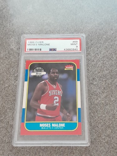 1986 Fleer Moses Malone Washington Bullets PSA 9 Card 69 | eBay