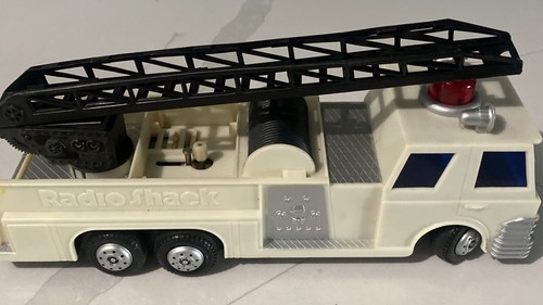 Vintage Battery Operated Radio Shack White Fire Truck | eBay