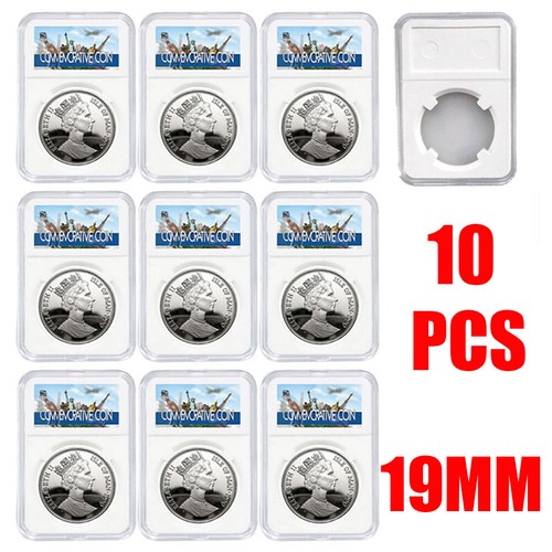 10PCS 19MM Holder Protector Coin Display Slab for NGC PCGS Grade ...
