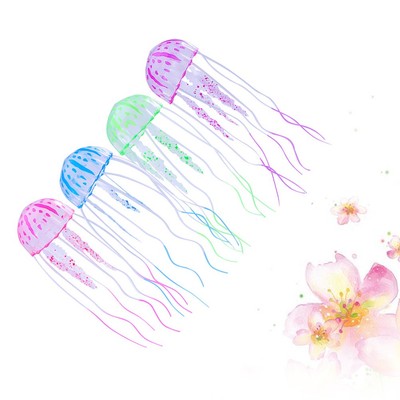 4Pcs Luminous Fake Jellyfish for Fish Tank Aquarium Decoration Random ...
