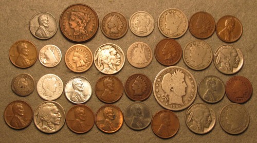 Old US Coins ~ 31 Piece Lot Large Cent, Seated Dime, 3c Nickel, Silver etc. | eBay