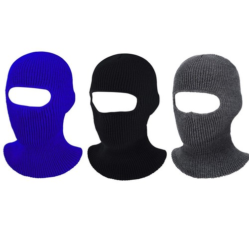 Knit Beanies Bonnet Full Face Cover Single Hole Knit Beanies Ski Mask ...