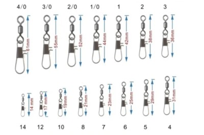 american snaps sea fishing clips Quick Release Safety sizes 4/0 3/0 2/0 ...