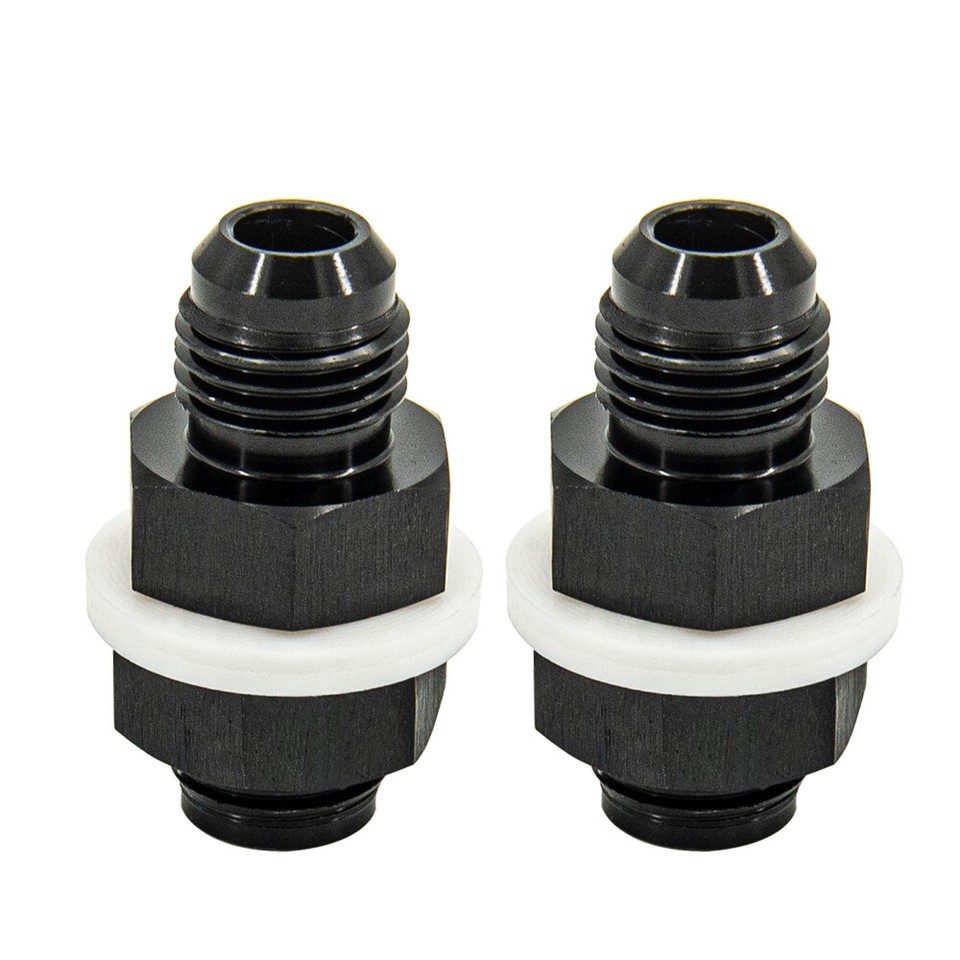 2Pcs 6AN 8AN 10AN Male Flare Fuel Cell Bulkhead Fittings With Teflon ...