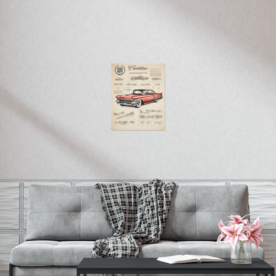 Vintage Cadillac Poster- Vintage Cadillac Patent Print, Vintage ...