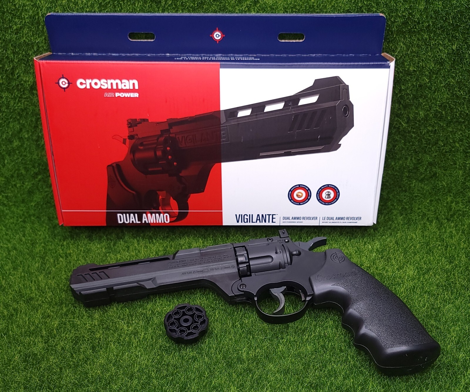 Crosman Vigilante .177 BB & Pellet Revolver CO2 Air Pistol Gun - CCP8B2