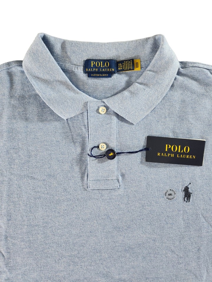 Polo Ralph Lauren Custom Slim Fit Replen Isle HTR Mesh Polo Shirt Men's Size XL | eBay