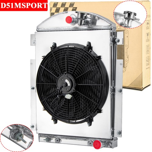 4 Row Radiator Shroud Fan For 1937-38 Chevy HD Master Truck 3.5 L6 V8 ...