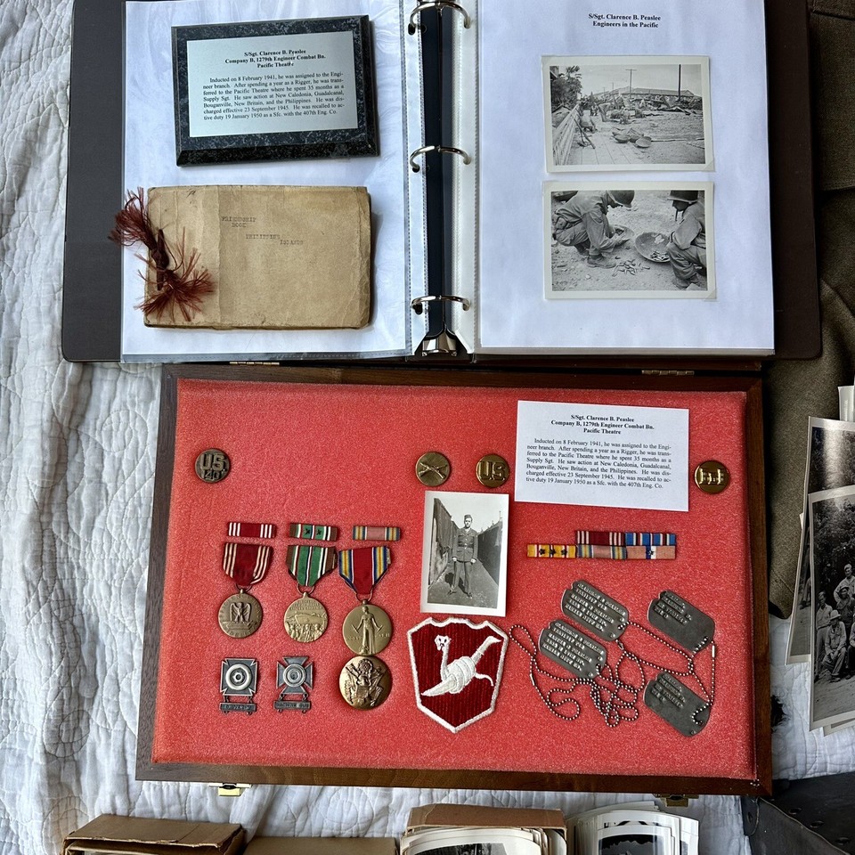WWII Bushmaster 1279th Combat Eng Group Uniform Medals 1000s Photos In ...